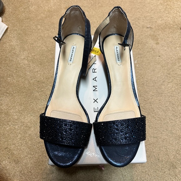 Alex Marie | Shoes | Alex Marie Mairithree Navy Blue Sparkly Wedge ...